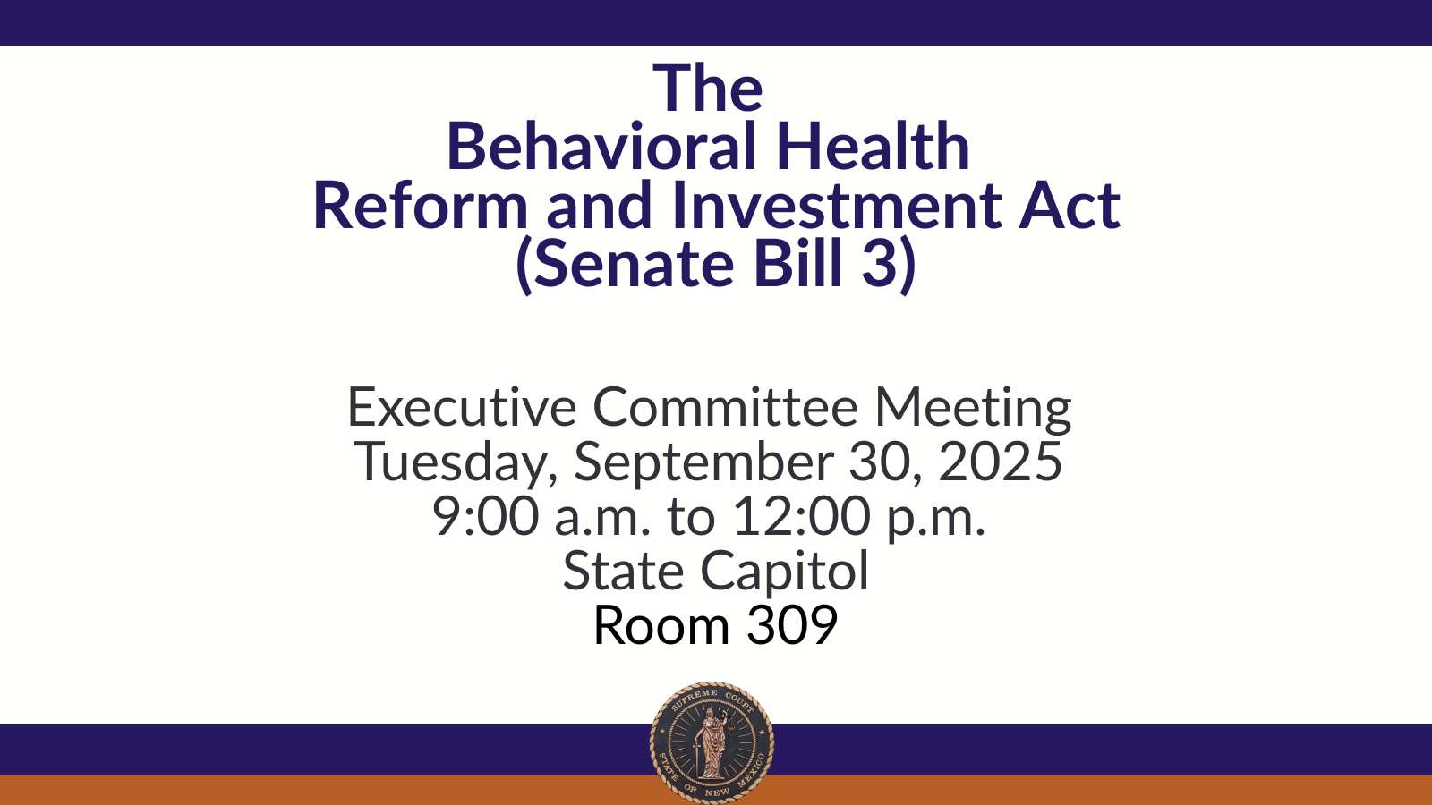 The Behavioral Health Reform and Investment Act (Senate Bill 3) - New ...